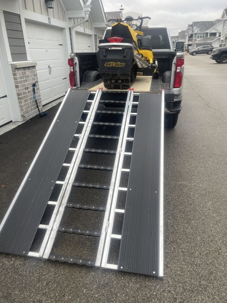 White Tube Top Black Ice 5' Snowmobile Ramp Extension - For Pickup ...