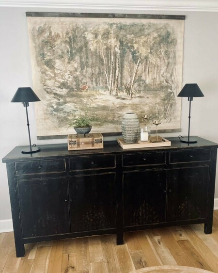 Black Buffet Table