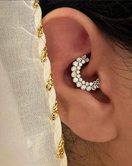 Invisible Diamond Apsara Hoop Earring MARIA TASH