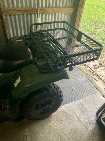ATV Rear Cargo Basket ATV/UTV Rear & Front Cargo Basket Rack Set ...
